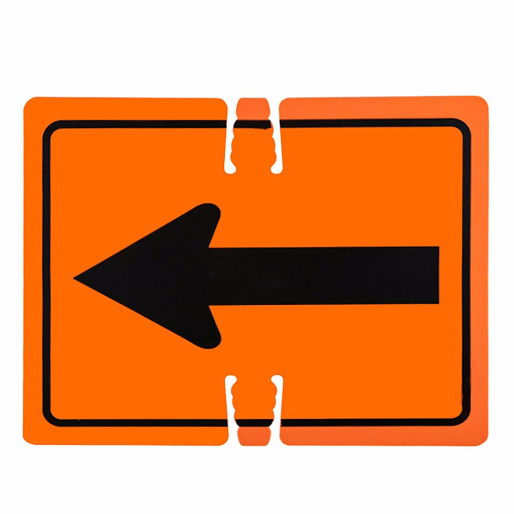 RK Traffic Cone Sign 21 Legend "Left Arrow", 18" Width x 14" Height, B