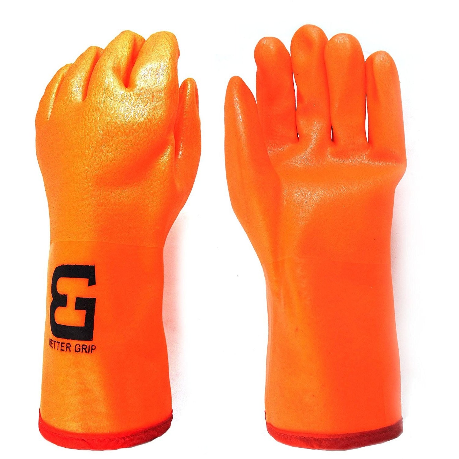Better Grip® 12" 3 Layers Liner PVC Gloves Gauntlet Cuff - BG12ORG
