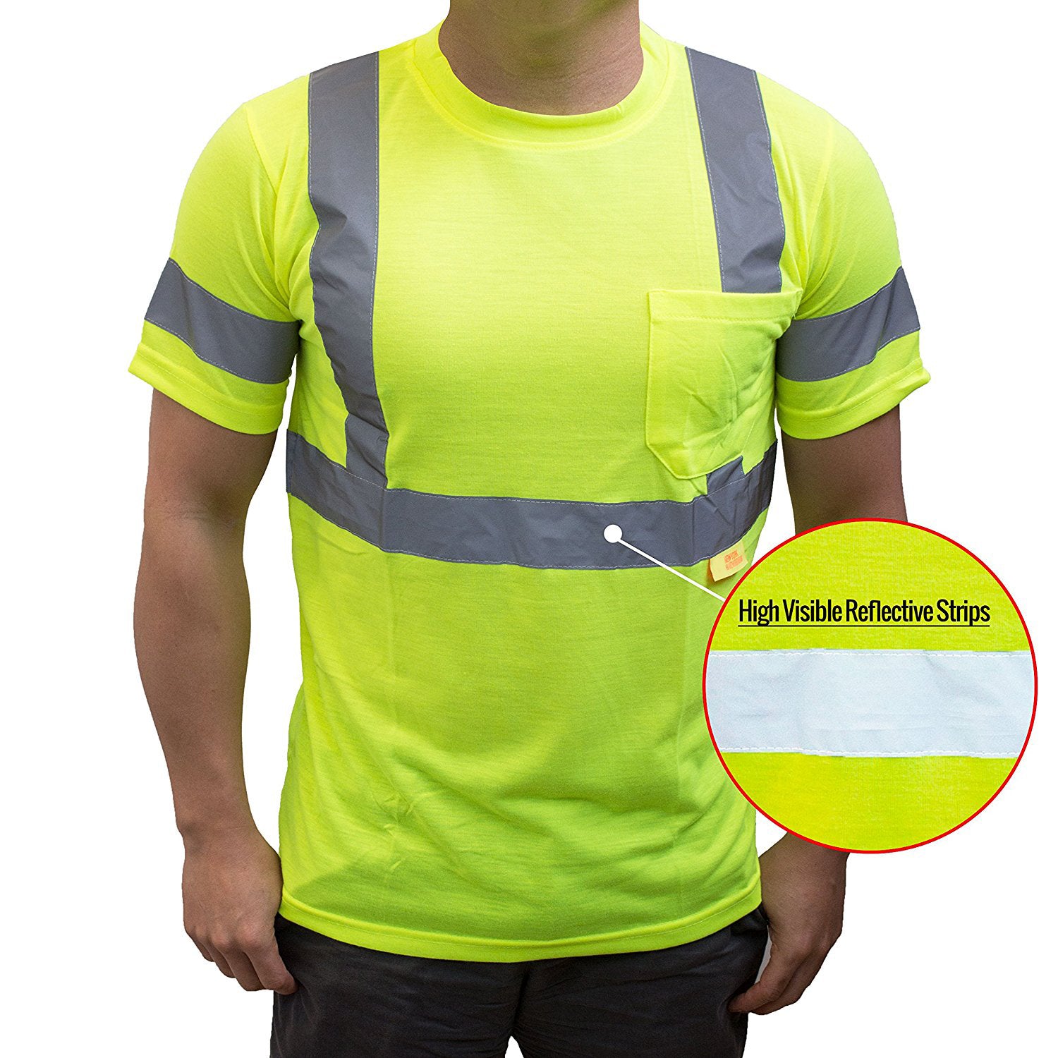 Class 3 High Visibility Reflective Short Sleeve Safety T-Shirt